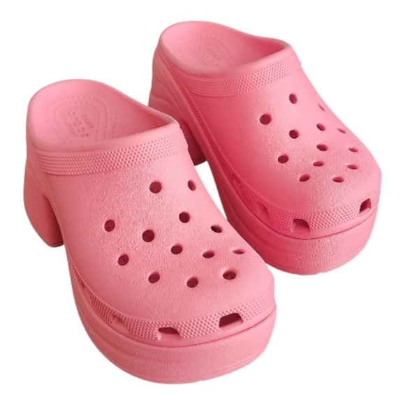 CROCS | Shoes | Crocs Siren Clogs In Hyper Pink Chunky Platform Sz 7 ...